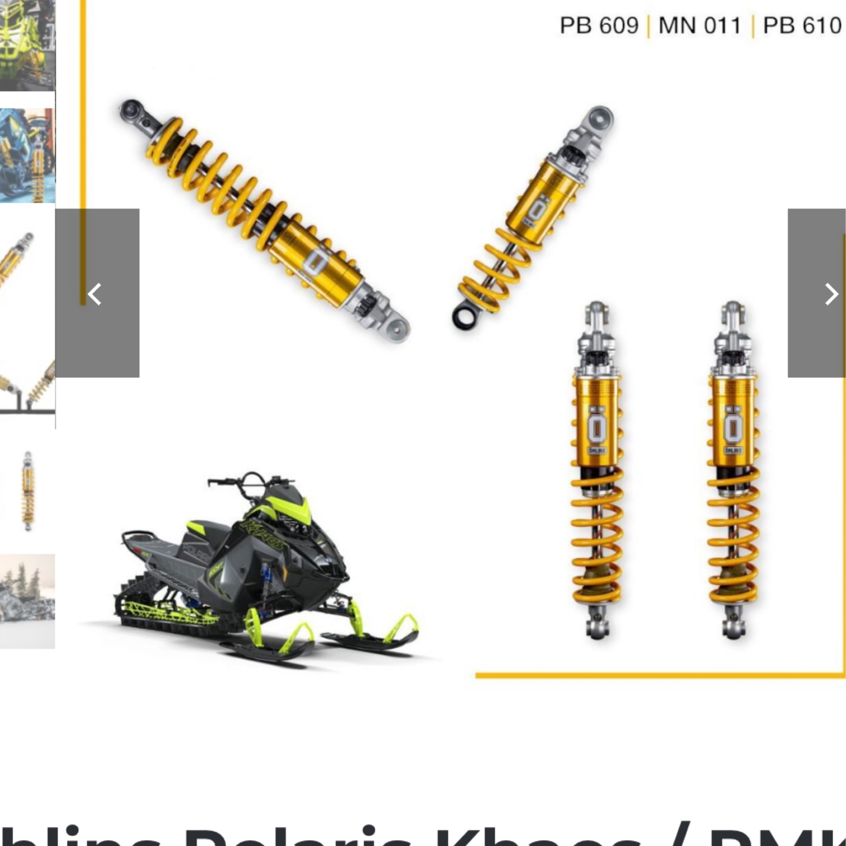 Ohlins Polaris Rmk matryx front and rear shocks | MB suspension service